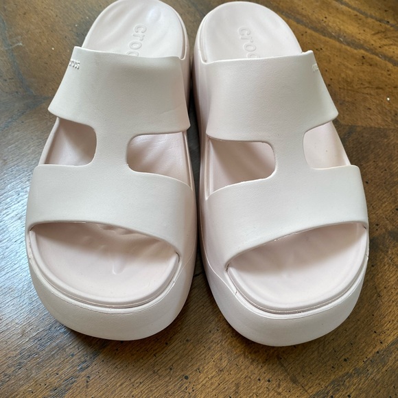 CROCS | Shoes | Crocs Womens Hstrap Platform Cushioned Slide Sandals 8 ...